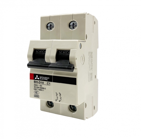 MCB 2P 10A 10kA Mitsubishi - BH-D10 2P 10A C DC